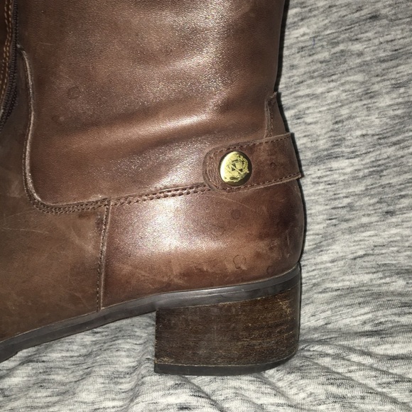 Shoes | Twotone Brown Leather Riding Boots | Poshmark